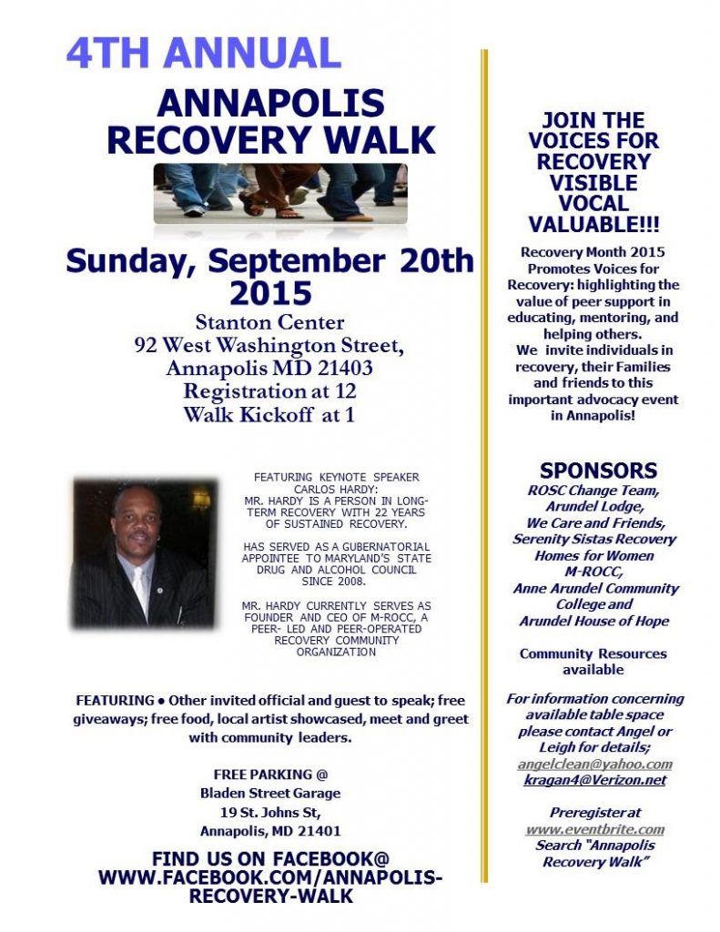 Recovery Walk Flyer - Prevent Substance Misuse