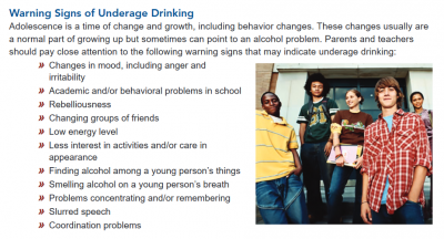Underage Drinking: Warning Signs and Action Checklist - Prevent ...